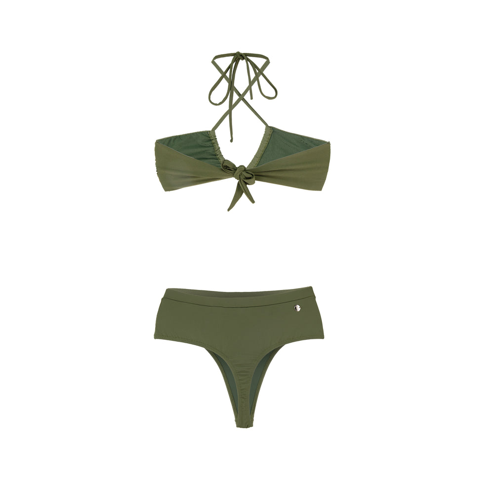 BEST SELLER: Green Tear Drop Bikini Top – On The Lo Swimwear